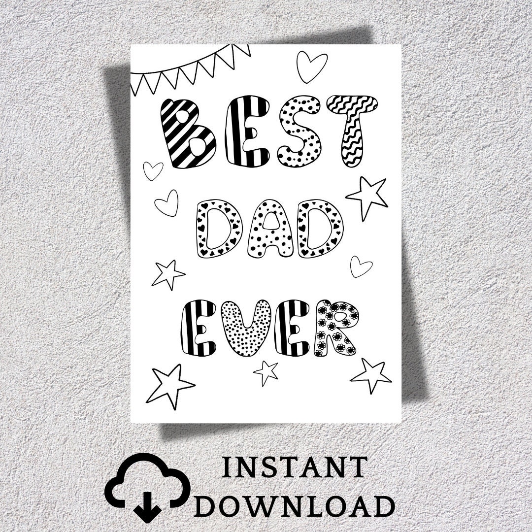 Fathers Day Card Printbale Fathers Day Card Digital Happy Fathers Day ...