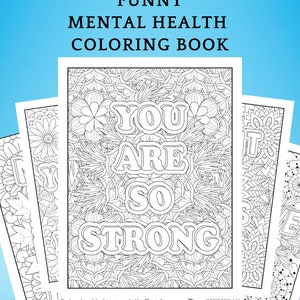 Coloring Book Funny Coloring Book Adult Anxiety Relief Mental Health ...