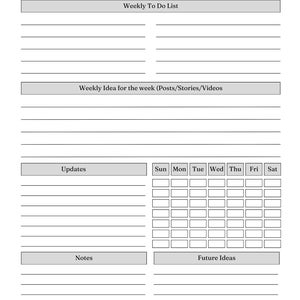 Social Media Post Planner | Content Calendar & Strategy Tracker ...
