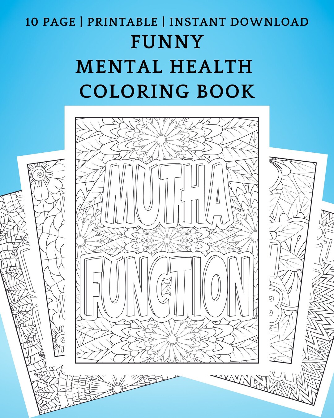 Coloring Book Fun Coloring Book Adult Coloring Book Mental Health ...