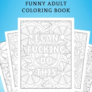 Coloring Book Funny Adult Coloring PDF Coloring Pages Motivational ...