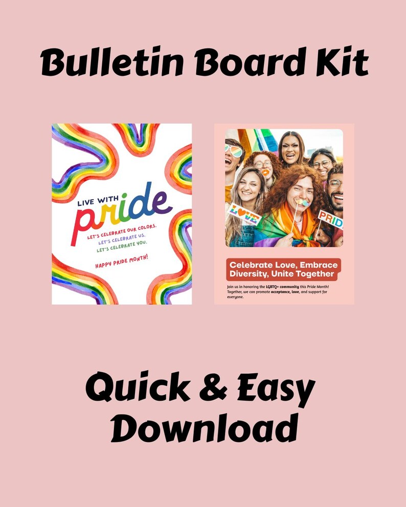 Pride Month Bulletin Board Kit LGBTQ Classroom Decor LGBT History Month ...