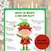 Elf Christmas Game: Holiday Party Printable (digital Download) - Etsy