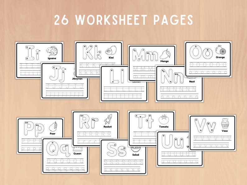 Alphabet Worksheets, Flashcards, Printable Preschool & Kindergarten ...