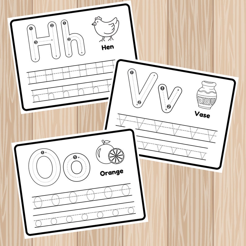 Alphabet Worksheets, Flashcards, Printable Preschool & Kindergarten ...