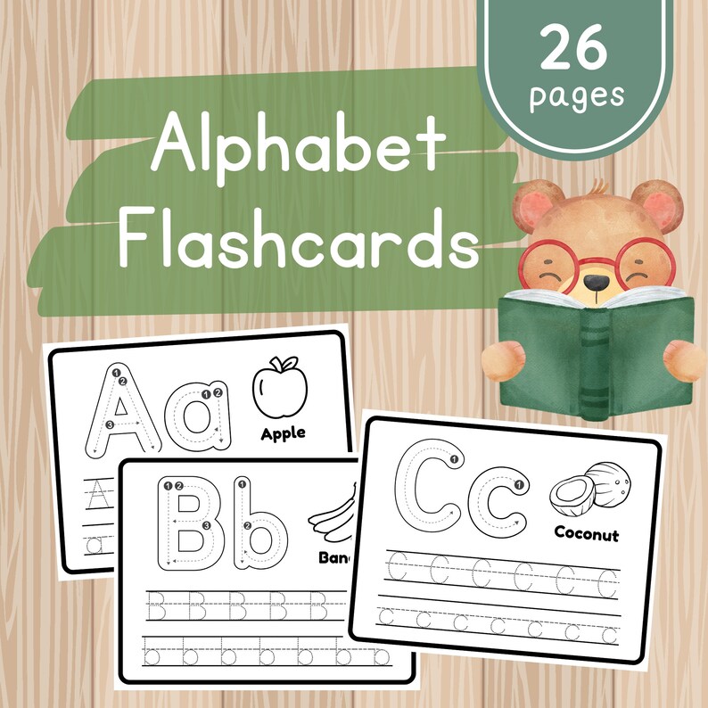 Alphabet Worksheets, Flashcards, Printable Preschool & Kindergarten ...