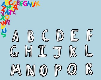 ABC Alphabet Art Poster - Etsy