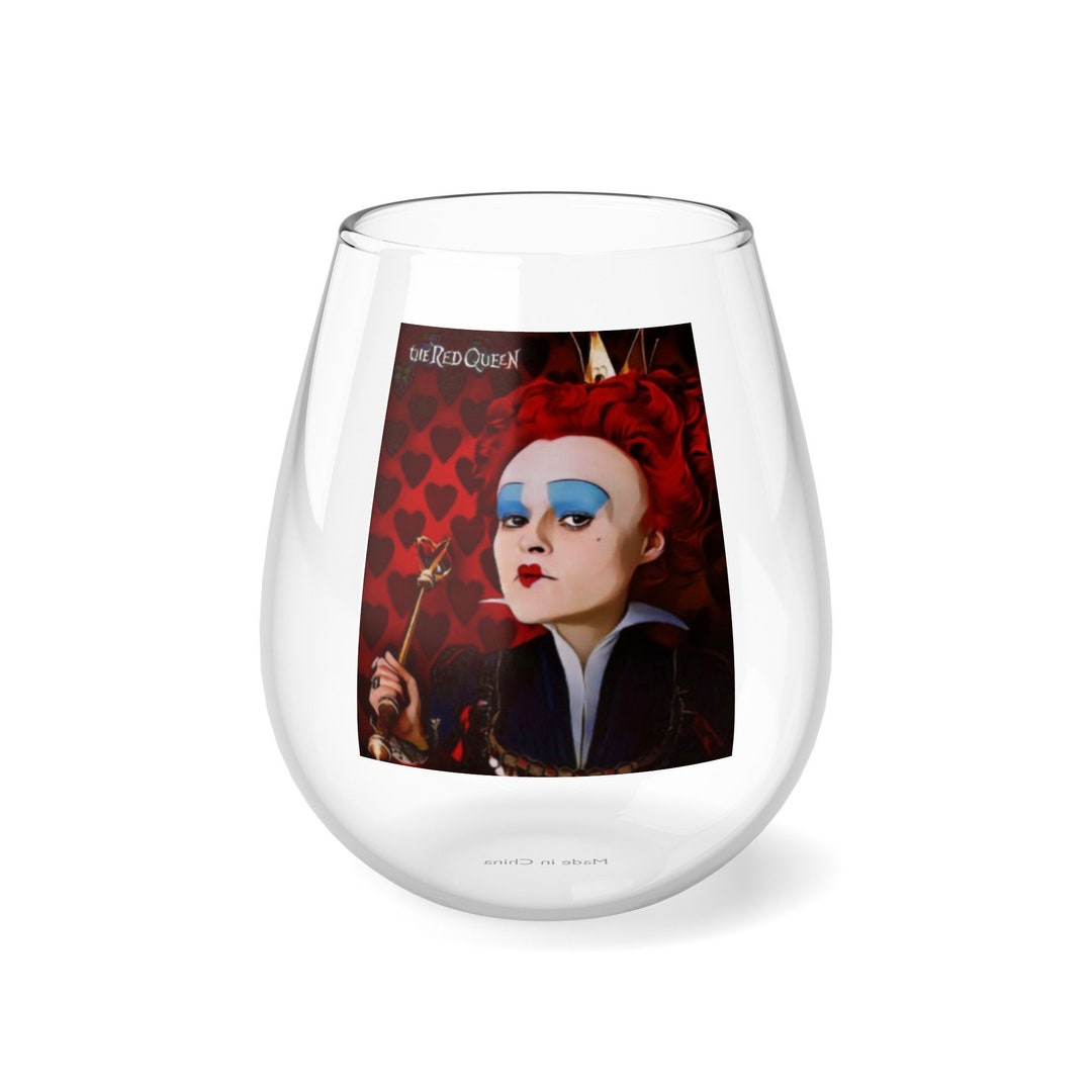 Alice in Wonderland Red Queen Stemless Wine Glass, 11.75oz - Etsy