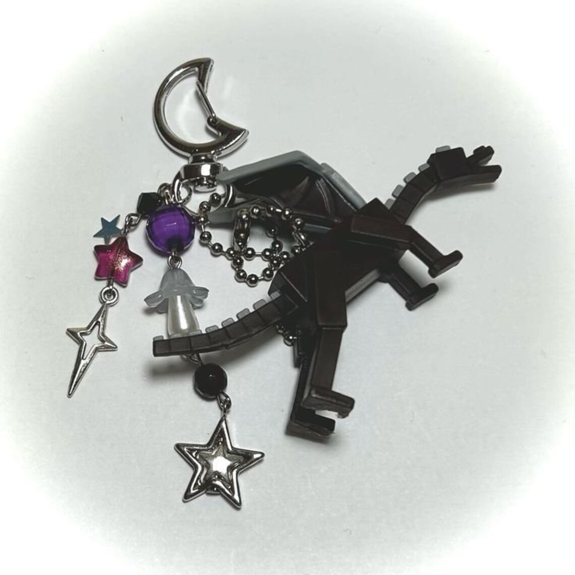 Minecraft Keychains Steve Creeper Enderman Enderdragon Pig Handmade ...