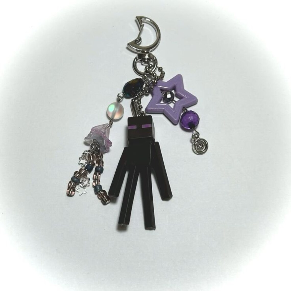 Minecraft Keychains Steve Creeper Enderman Enderdragon Pig Handmade ...