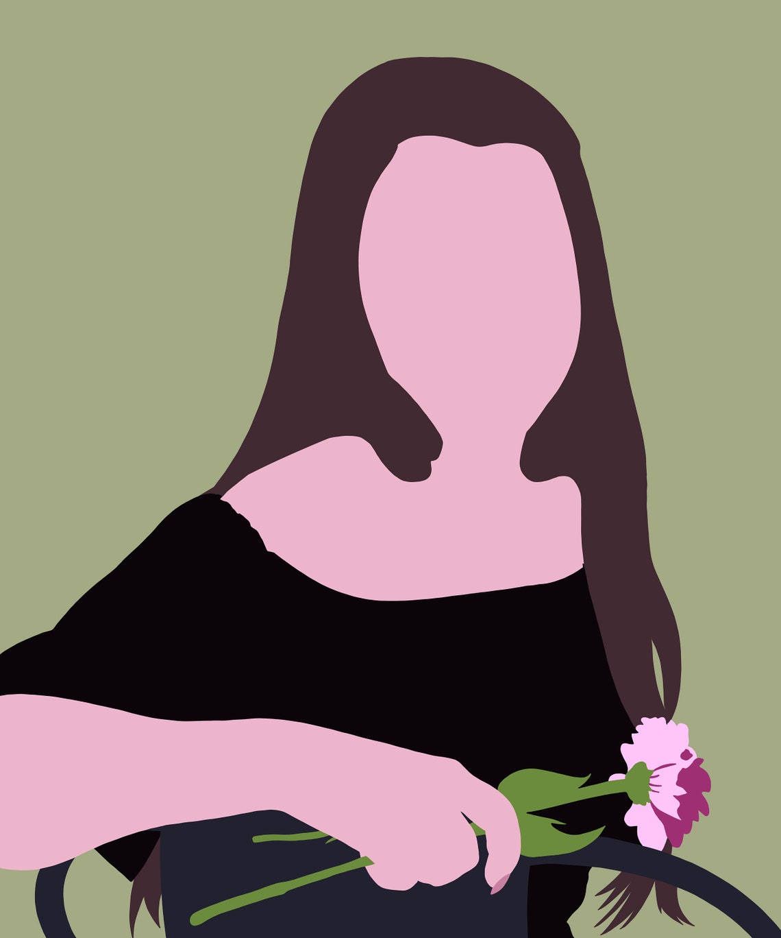 Faceless Drawing - Etsy