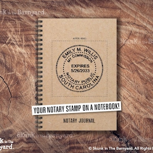 Personalized Notary Stamp Notebook, Custom Journal for Notary Public ...