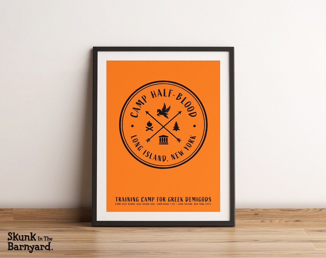Camp Halfblood Poster, Percy Jackson Merch, Camp Half Blood Wall Art ...