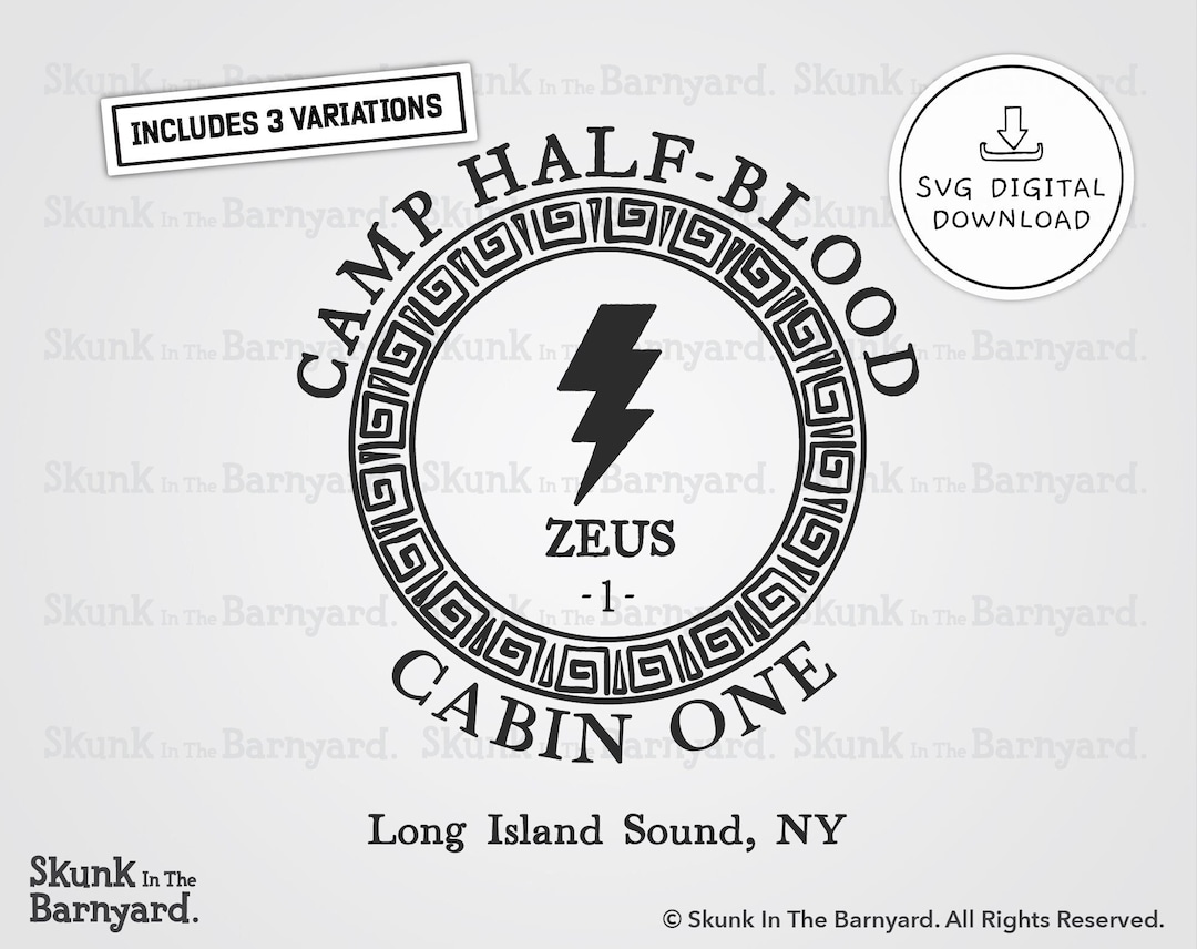 Camp Halfblood Zeus Cabin Svg File Camp Half Blood Digital - Etsy