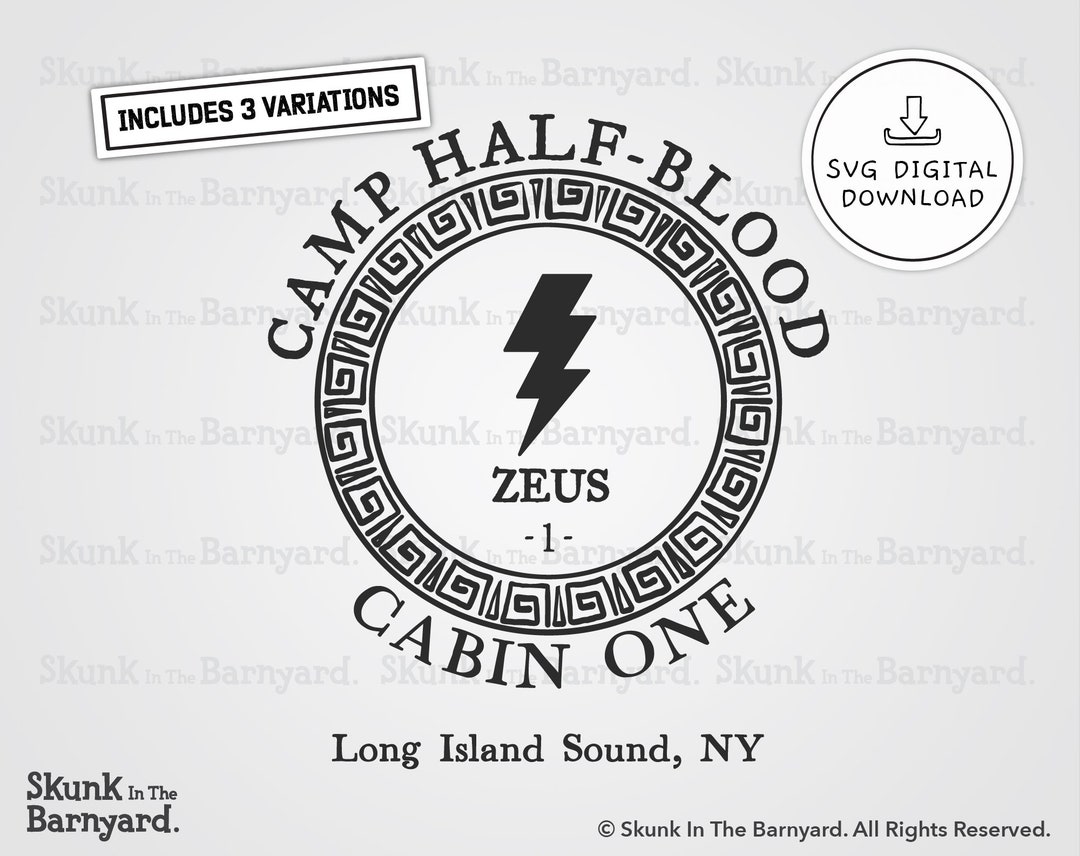 Camp Halfblood Zeus Cabin Svg File, Camp Half Blood Digital Download ...