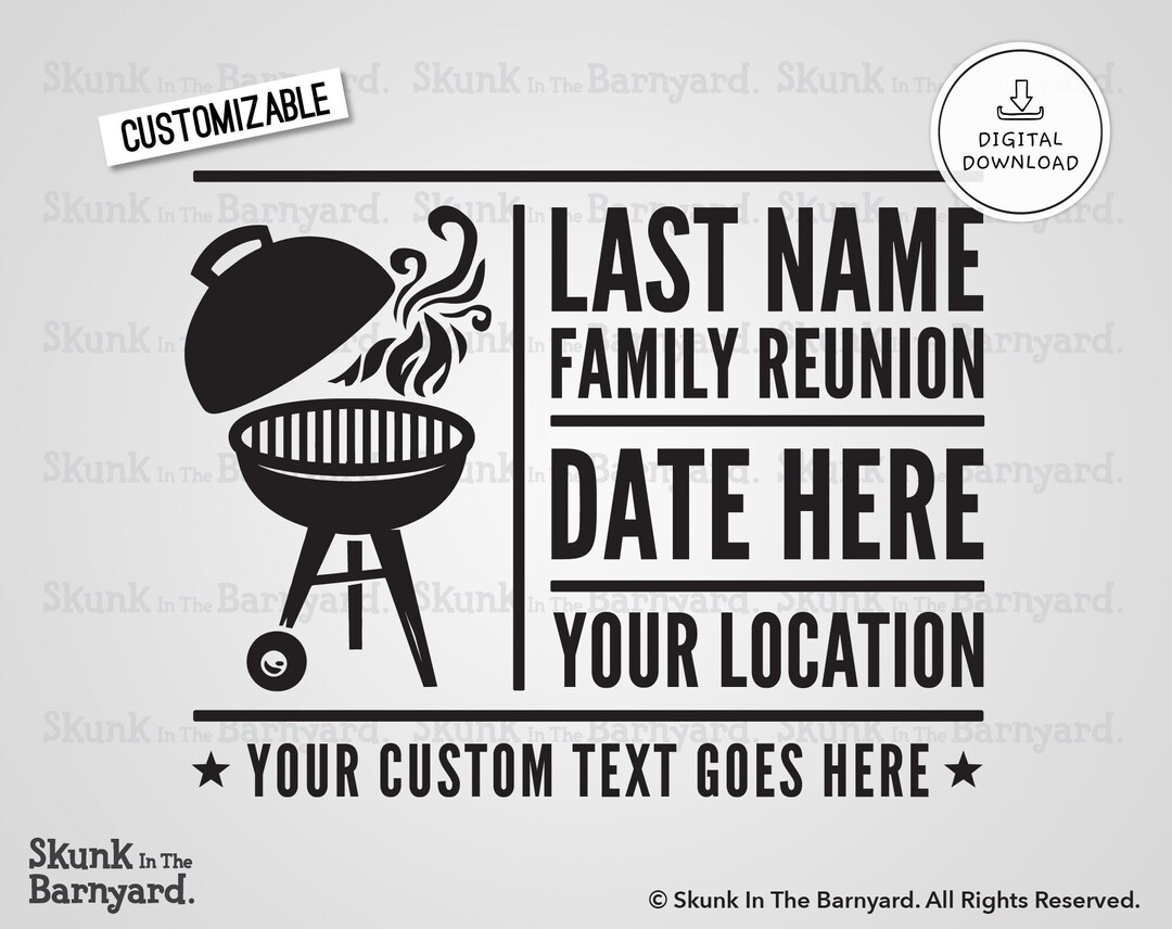 Custom Family Reunion Svg, Personalized Family Barbecue, Family ...