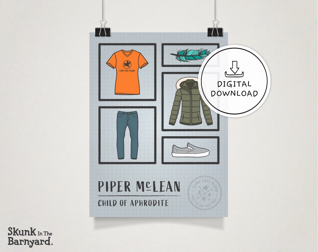 Piper Mclean Digital Poster, Percy Jackson Downloadable Prints, Camp ...