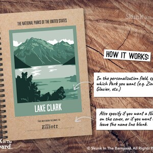 Personalizable National Parks Notebook, All 63 Parks Available, Custom ...