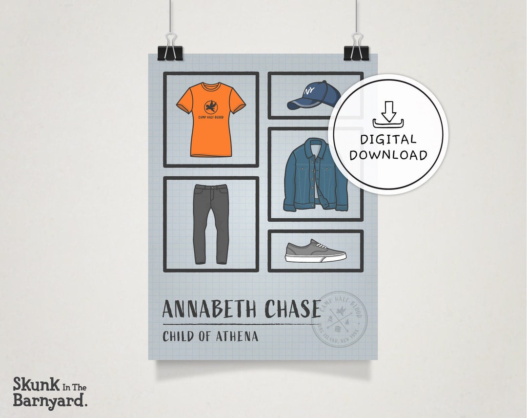 Annabeth Chase Digital Poster, Percy Jackson Downloadable Prints, Camp ...
