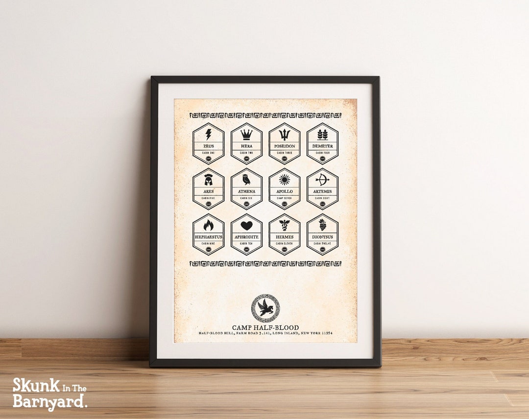 Camp Halfblood Poster, Percy Jackson Merch, Camp Half Blood Wall Art ...