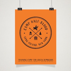 Camp Halfblood Poster, Percy Jackson Merch, Camp Half Blood Wall Art ...