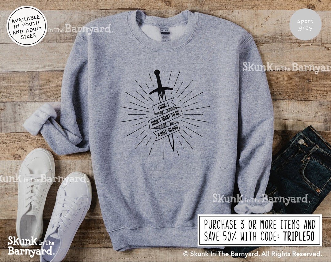 Percy Jackson Merch, Camp Halfblood Sweatshirt, Riptide, Lightning ...