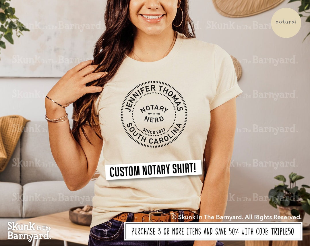 Personalized Notary Stamp Shirt, Custom Shirt for Notary Public, Notary ...