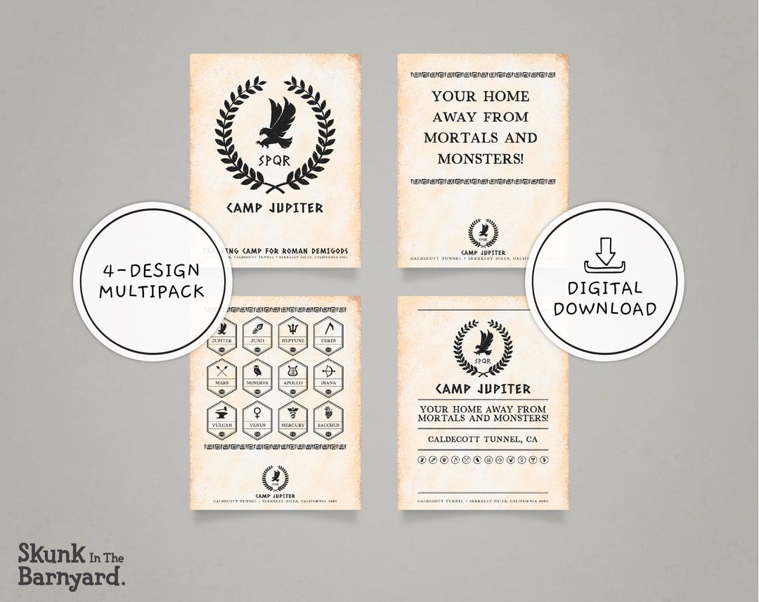Camp Jupiter Digital Wall Art Multipack, Percy Jackson Downloadable ...
