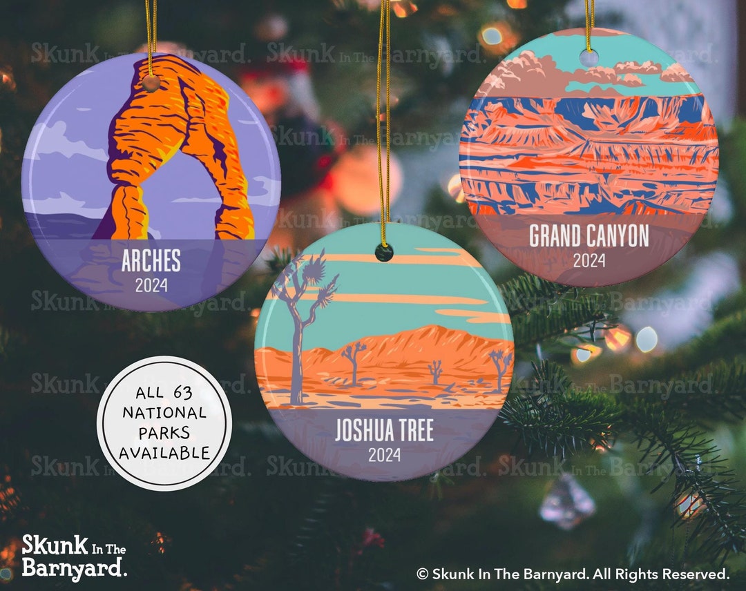 National Parks Christmas Ornament, All 63 National Parks Available ...