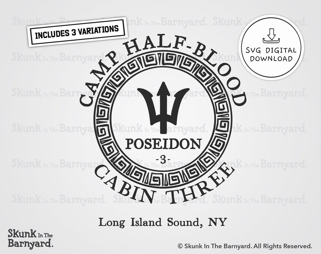 Camp Halfblood Poseidon Cabin Svg File, Camp Half Blood Digital ...