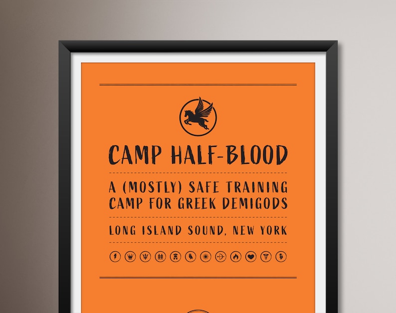 Camp Halfblood Poster Percy Jackson Merch Camp Half Blood - Etsy