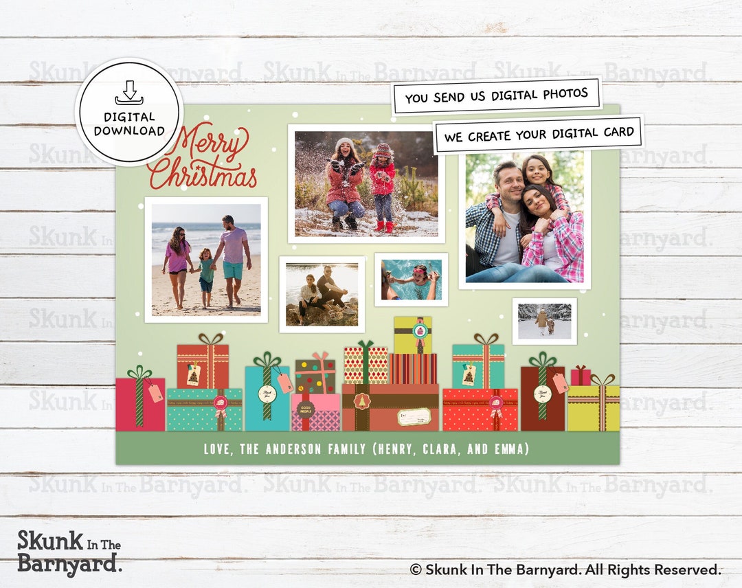 Personalized Digital Christmas Card, Custom Turnkey Holiday Card, You ...