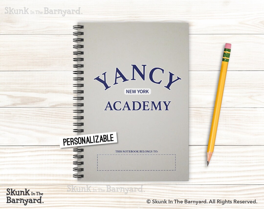 Personalizable Yancy Academy Notebook, Custom Percy Jackson Merch, Yancy School Journal, Pjo ...