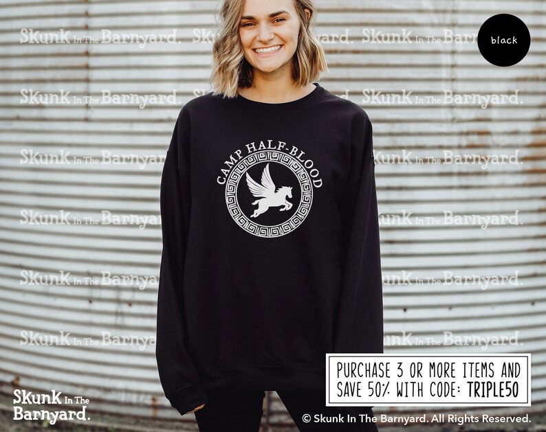 Camp Halfblood Sweatshirt Percy Jackson Merch Camp Half - Etsy