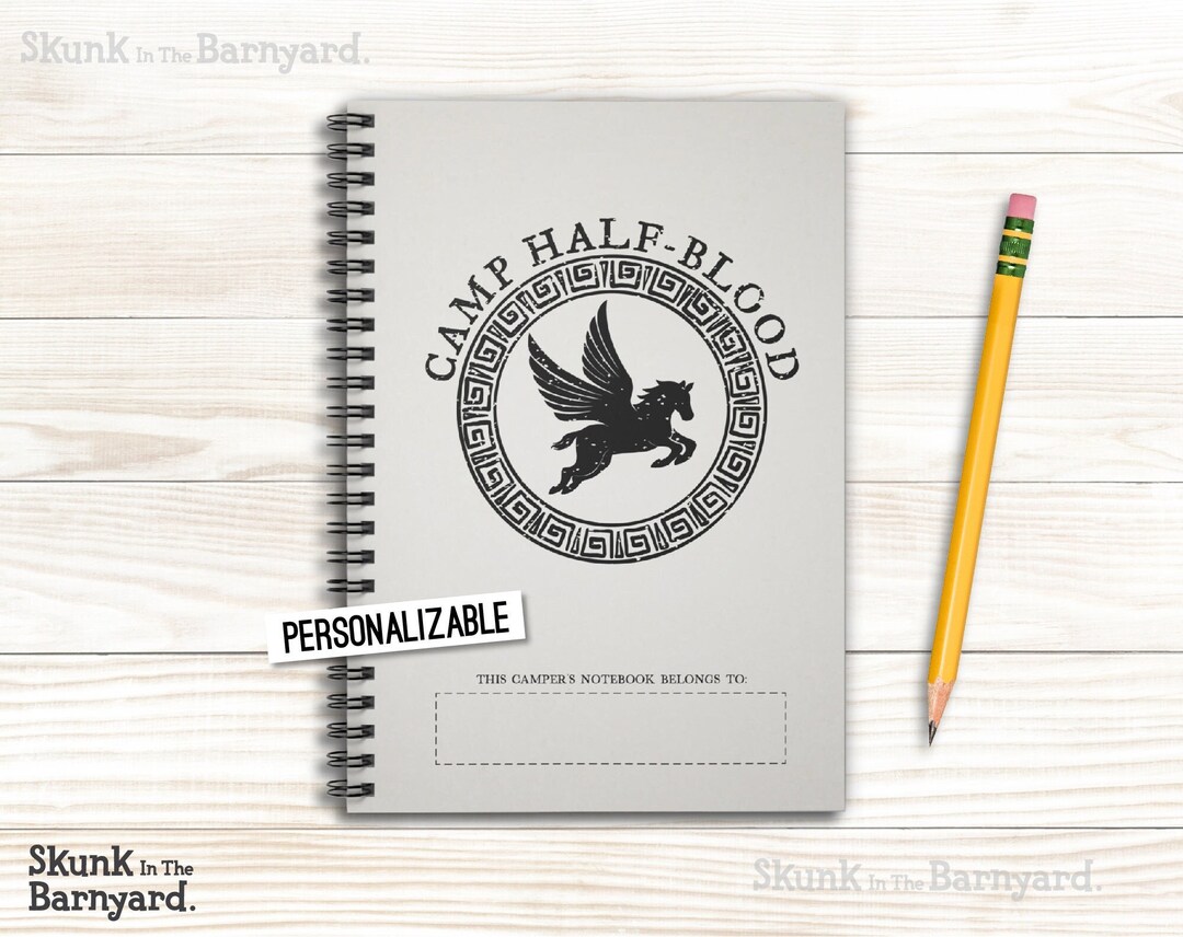 Personalizable Camp Halfblood 8"x6" Notebook, Percy Jackson Merch, Camp ...