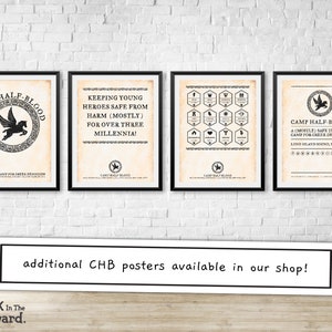 Camp Halfblood Poster, Percy Jackson Merch, Camp Half Blood Wall Art ...