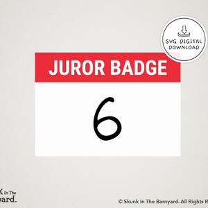 Juror Badge 6 Svg, Jury Duty Inspired Digital Download, Subtle ...