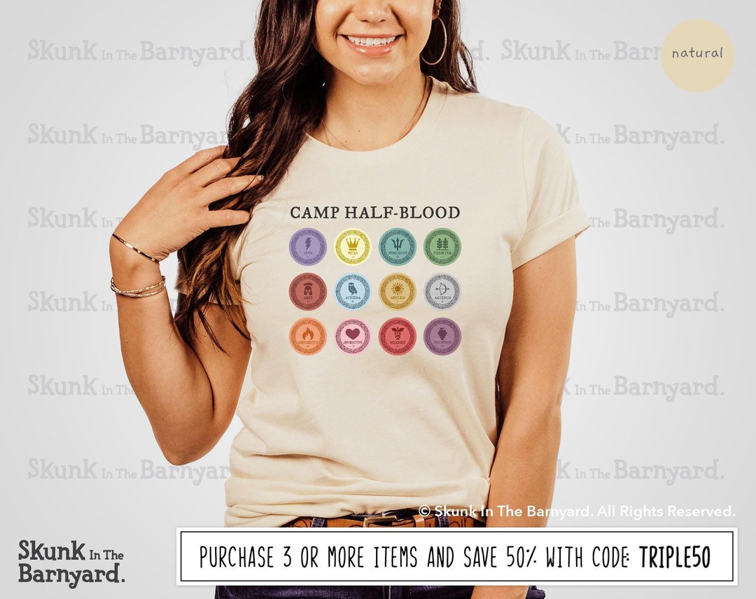 Camp Halfblood Shirt, Percy Jackson Merch, Camp Half Blood Cabin Tshirt ...