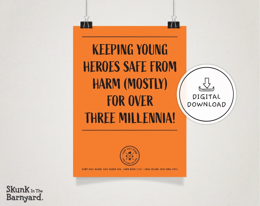 Camp Halfblood Digital Wall Art, Percy Jackson Downloadable Prints ...