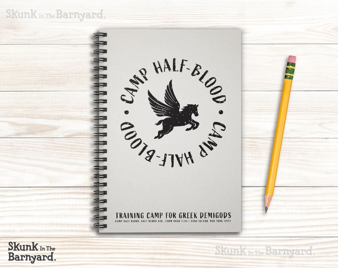 Camp Halfblood 8" X 6" Notebook, Percy Jackson Merch, Camp Half Blood ...