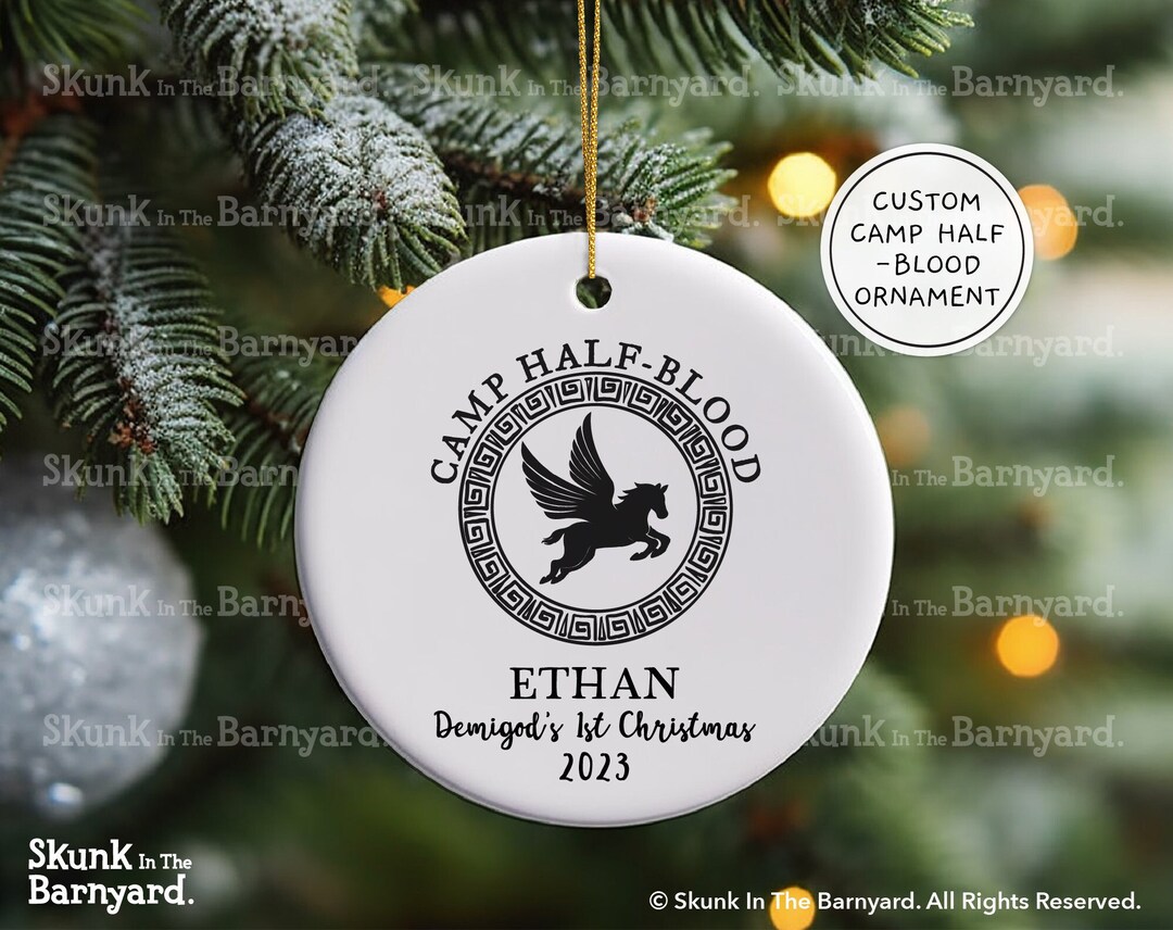 Custom Camp Half-blood Ornament, Percy Jackson Merch, Demigod Baby ...