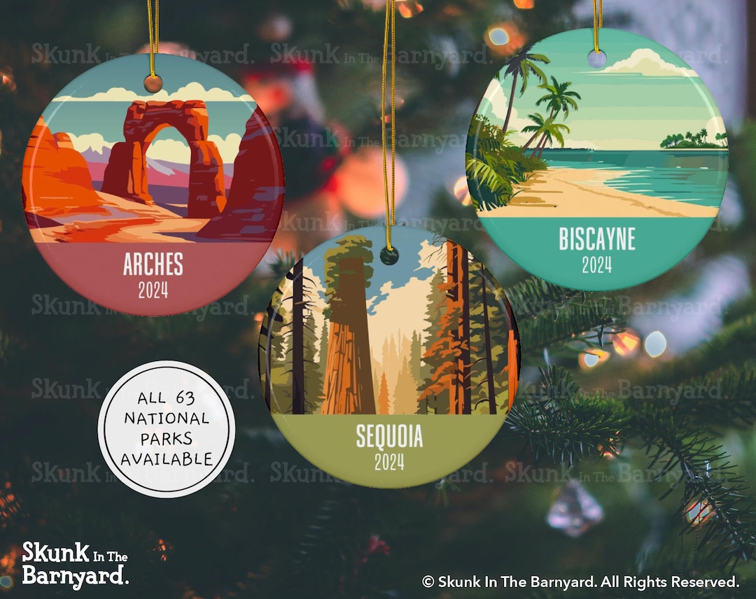 National Parks Christmas Ornament, All 63 National Parks Available ...