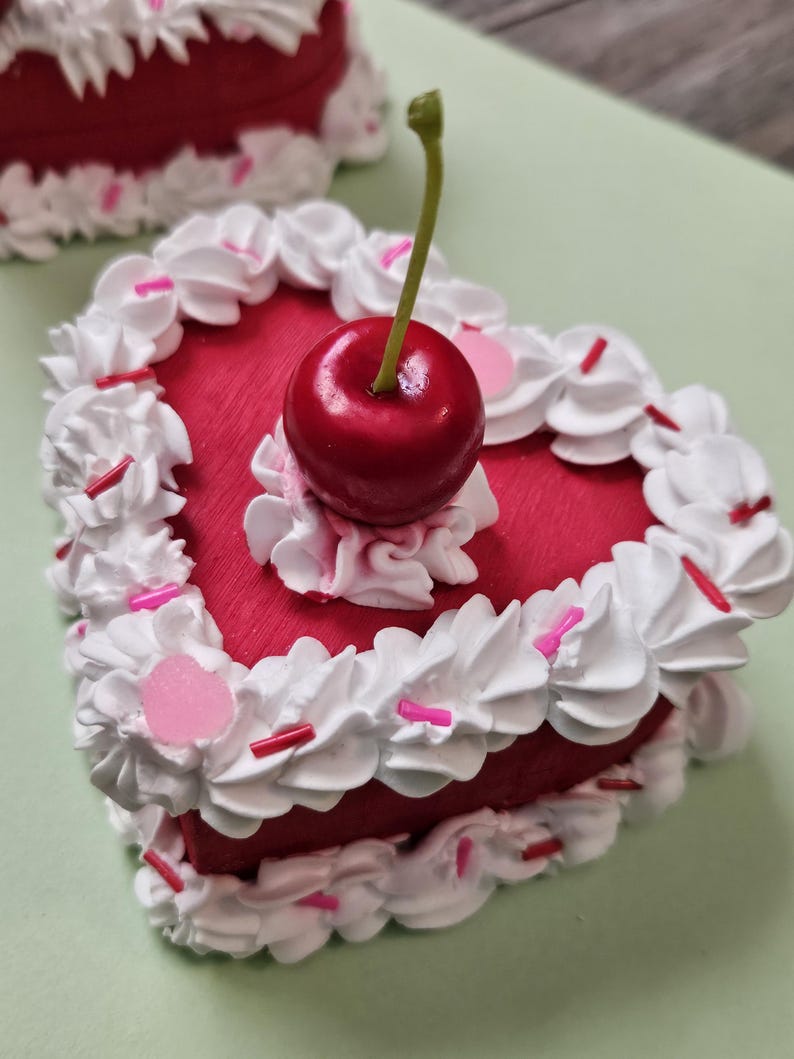 Cherry Red Faux Cake Box - Etsy