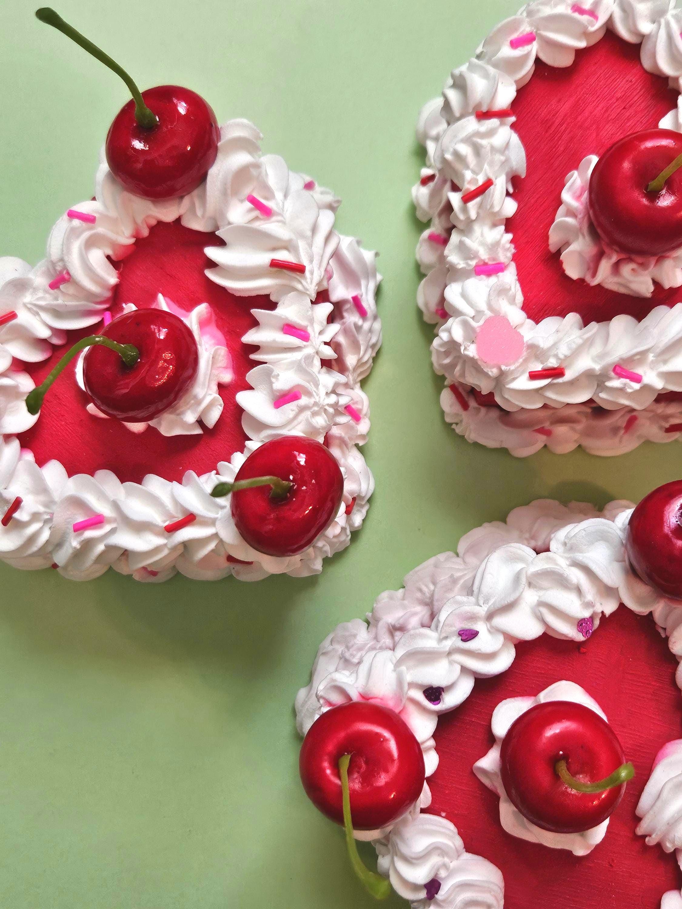 Cherry Red Faux Cake Box - Etsy