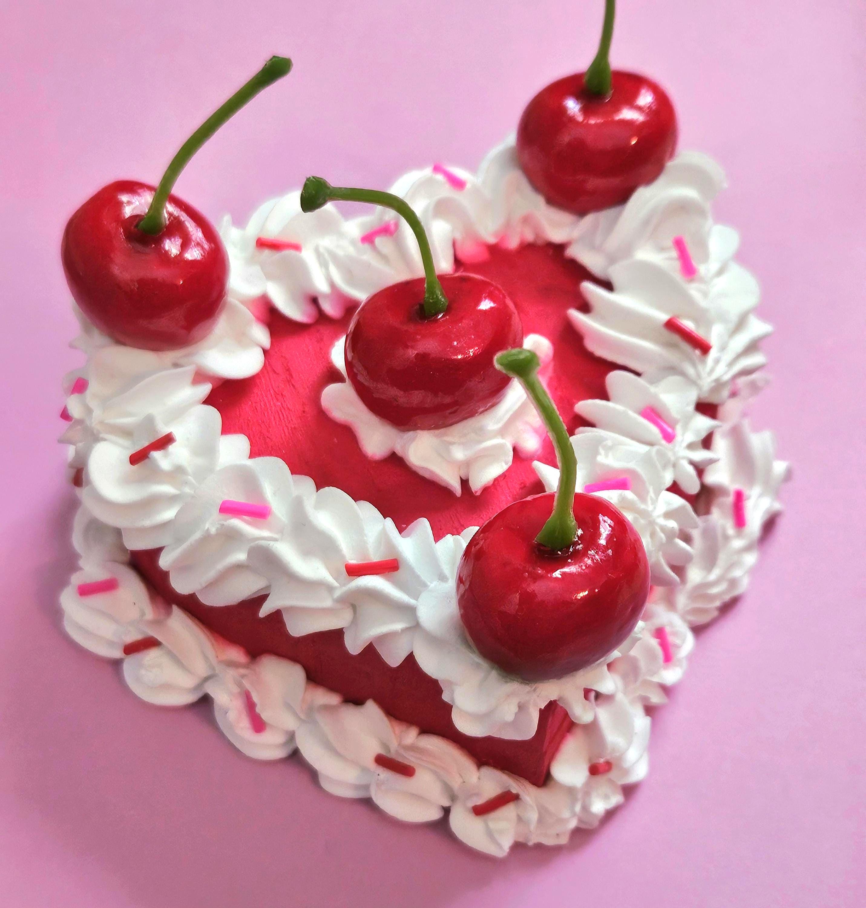 Cherry Red Faux Cake Box - Etsy