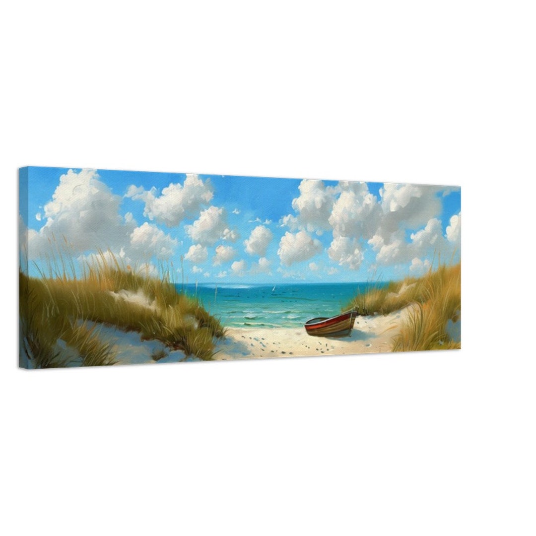 Sunny Day at the Beach Print on Canvas - Etsy