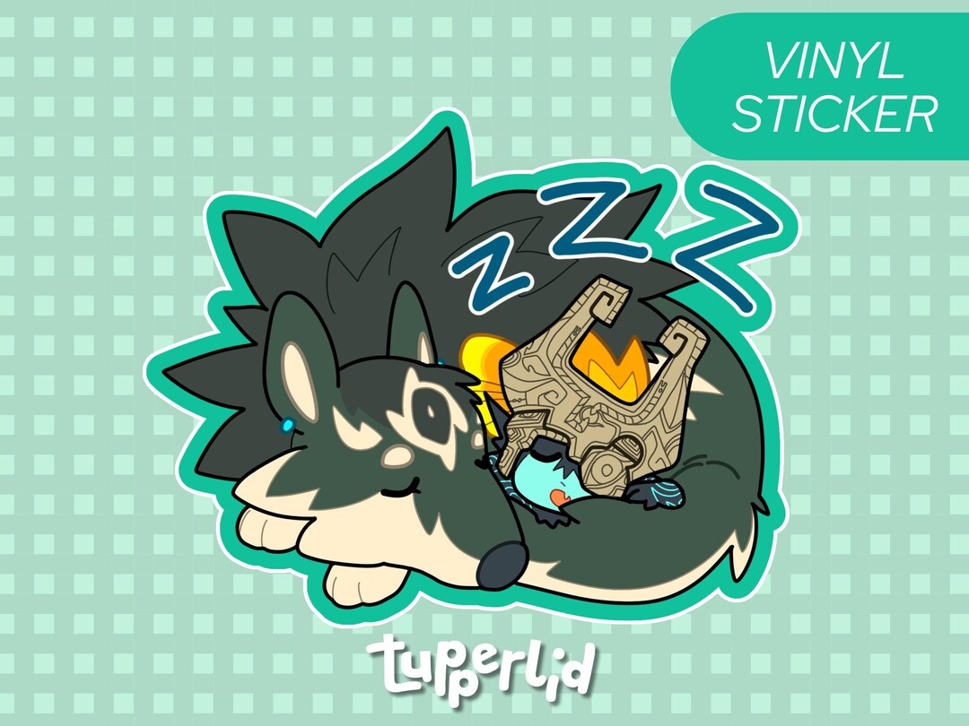 Sleepy Wolf Link and Midna Vinyl Sticker - Twilight Princess - Etsy