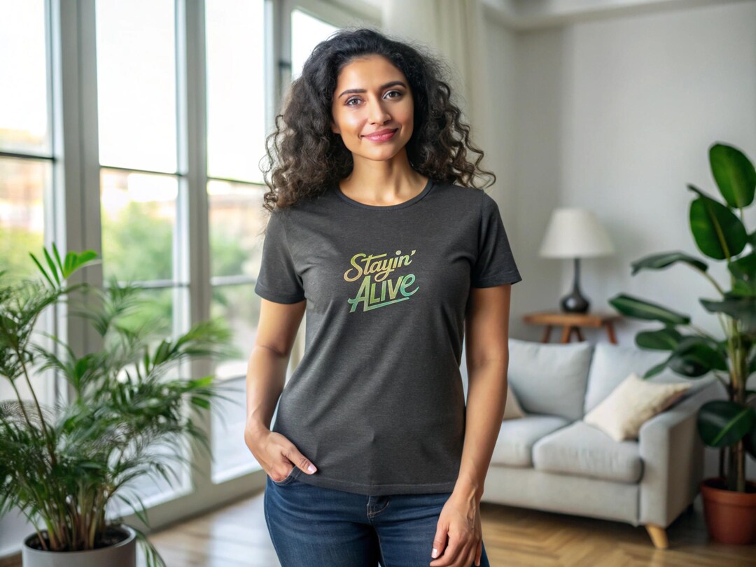 Stayin' Alive Gradient Tee - Etsy