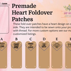 Premade Faux Leather Garment Labels With Heart - Etsy
