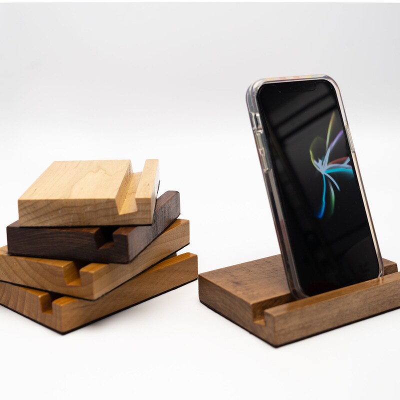 Wood Phone Stand - Etsy